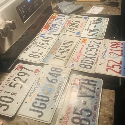 Starter Pack of 10 License Plates From 10 Different States in Craft ...