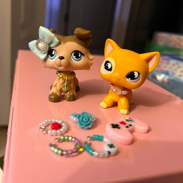 Littlest Pet Shop Clothes LPS Accessories 6 Custom Collars Necklaces - Etsy