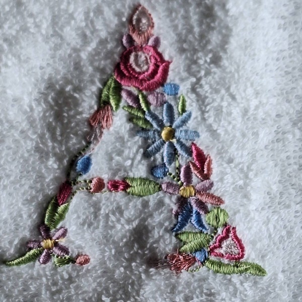Floral Font Embroidery, A-Z Full Flower Alphabet Machine Embroidery ...