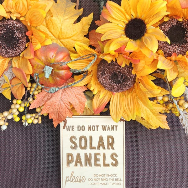We Do Not Want Solar Door Sign, No Soliciting Front Door Sign, Do Not ...