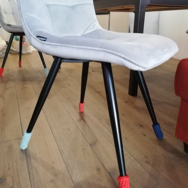 Chair Leg Cozies Handcrafted Floor Guards Textured Furniture Booties ...