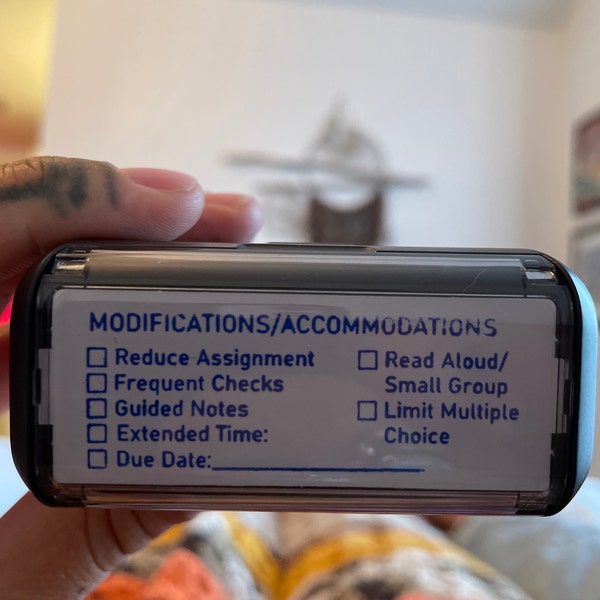 SPED Modifications Accommodation Teacher's Rubber Stamp Self Inking or ...