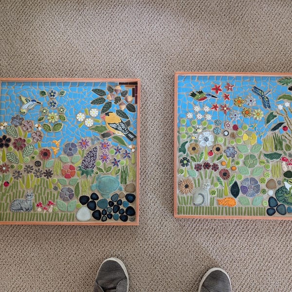 Ceramic Seashell and Sea Creature Tiles, 12pcs, Variety Blues and ...