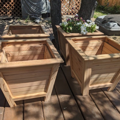 Slatted Three Picket Planter Plans, Fence Picket Planter Plans, Garden ...