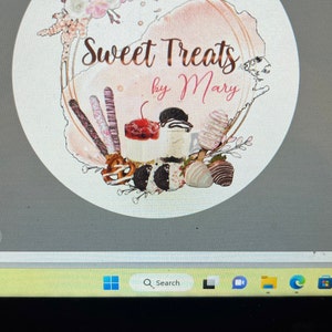 Pink Sweet Treats Logo Design Cupcake Cake Logo I Customize - Etsy