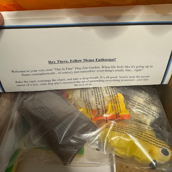 This is Fine Dog Meme Zen Garden – 3D Printed Meme-inspired Desk Toy ...