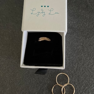 Gold Stacking Ring Set // Set of 6 Yellow Gold Stackable Rings // 14K ...