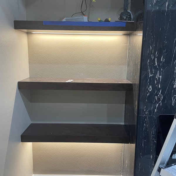 Modern LED Kitchen Floating Shelves, Kitchen Shelving, FREE Shipping ...