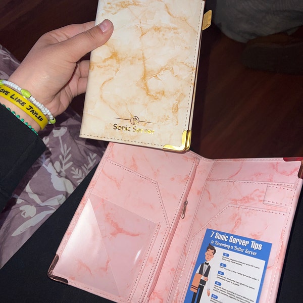 Sonic Server® Marble Style Server Book for Restaurant Waitress Waiters ...