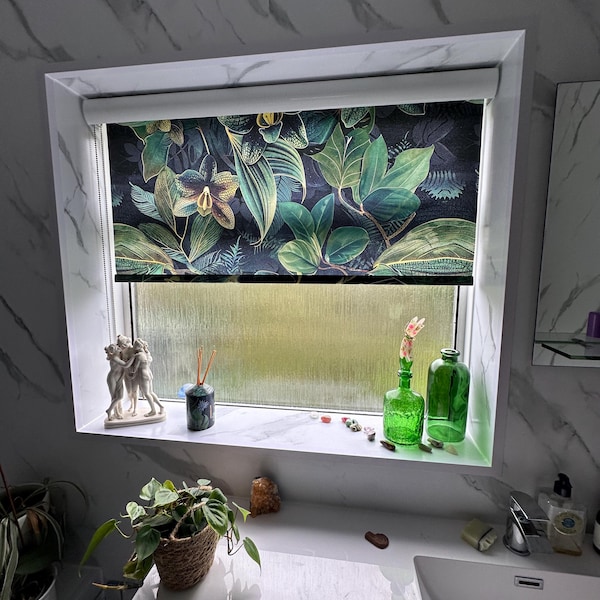 Landscape Custom Size Curtains Boho, Scenic Window Roller Shades for ...