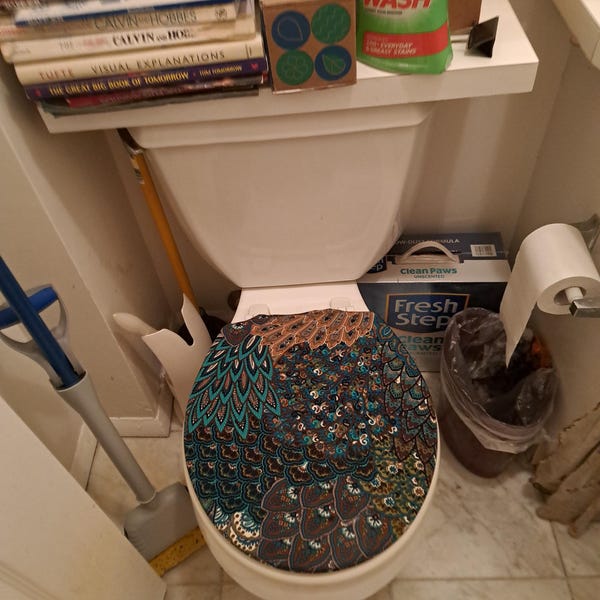 Toilet Seat Lid Covers : Art Deco Toilet Cover. Small Bathroom ...