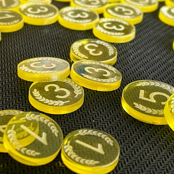 Coin Tokens, Currency Tokens, Gold Tokens, Money Tokens, Board Game ...