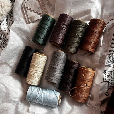 1mm Waxed Polyester Cord / 5-pack Choose Your Own Colours / Flat Waxed ...