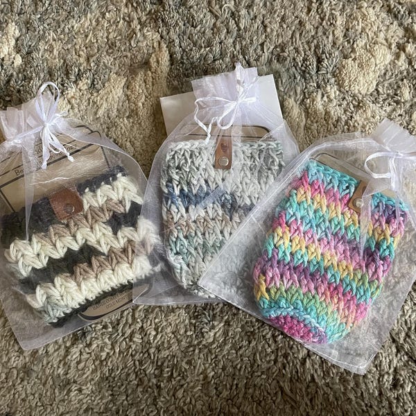 Chunky Yarn Knit Wristlet Keychain | Loop Key Chain With Lobster Clasp ...