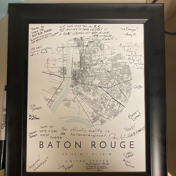 Baton Rouge Map, Minimalist Map, Baton Rouge Print, Baton Rouge Map ...