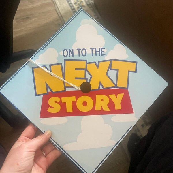 Printed Toy Story Graduation Cap Topper, Disney Pixar Inspired Grad Cap ...
