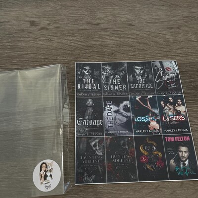 Custom Book Cover Stickers different Sizes Available - Etsy