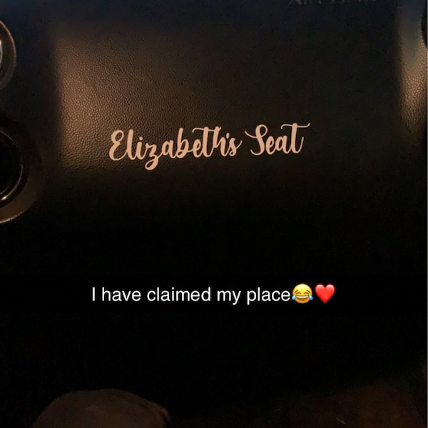 Girlfriends Seat Sticker for Car, Car Sticker, Name Decal for Car ...
