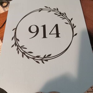 Modern Number Decal for Front Door Address Decal Front - Etsy