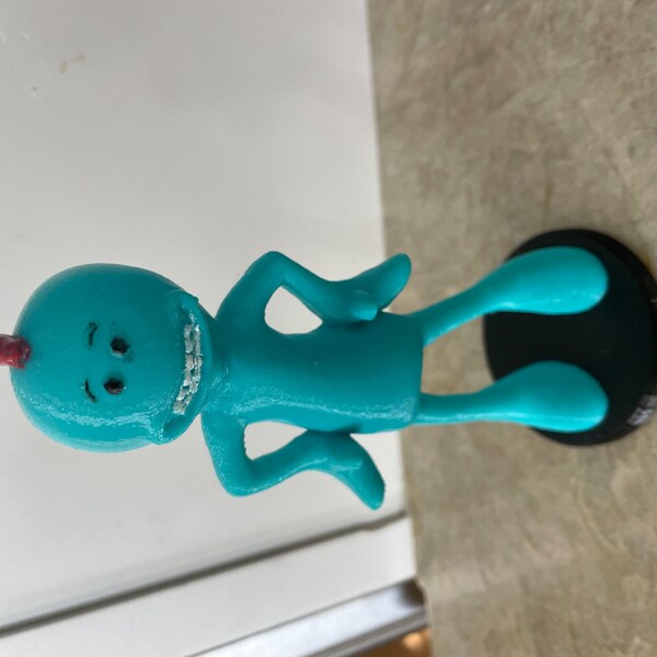 Mr. Meeseeks Figurine 3D Printed and Handpainted Keep You Motivated - Etsy