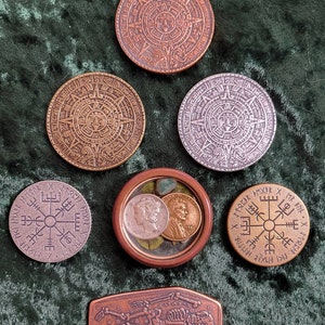 Aztec Sun Stone Calendar Copper Worry Coin - Etsy