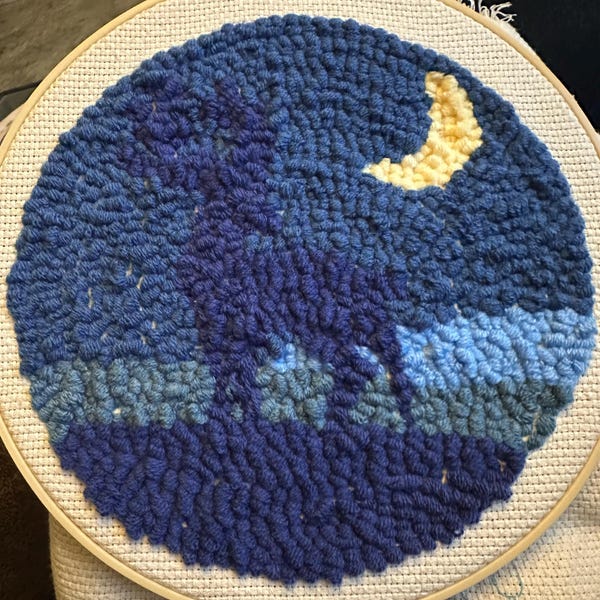 Van Gogh Starry Night Punch Needle Kit Beginner, DIY Punch Needles ...