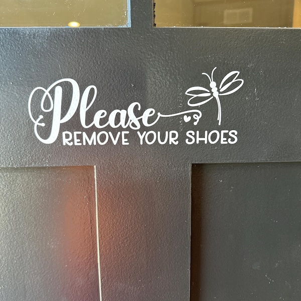 Please Remove Your Shoes Vinyl Decal -remove Your Shoes Vinyl Sticker ...