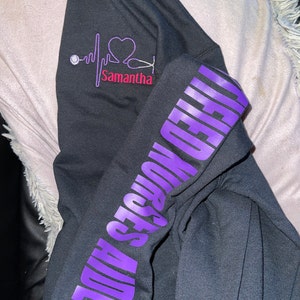 Nurse Pullover With Sleeve Design, Nursing Student Sweatshirt ...