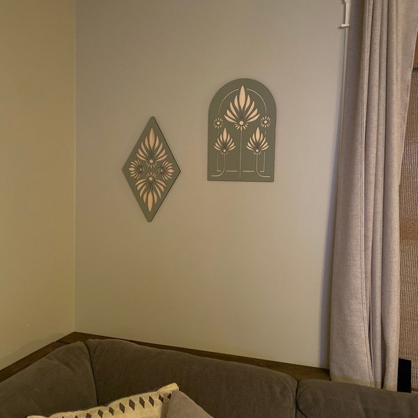 Lotus Flower Arch | Lotus Wood Wall Hanging - Etsy