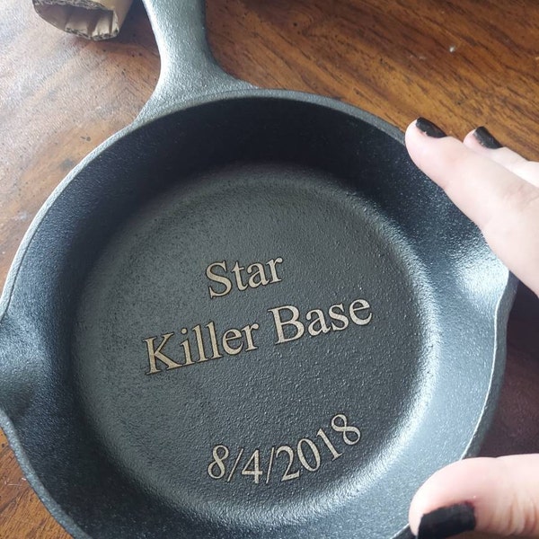 Personalized 6.5 In. Cast Iron Skillet Laser Engraved Cast Iron Skillet ...