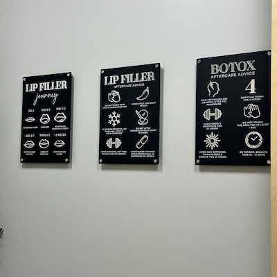 Lip Filler Injections Journey Acrylic A3 Wall Sign Beauty Sign Business ...