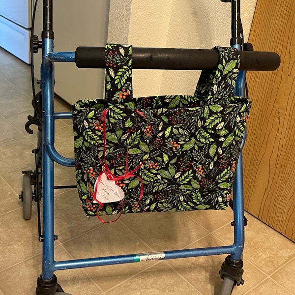 Walker Bag, Hens on an off White Background, Quilted, Walker Purse ...