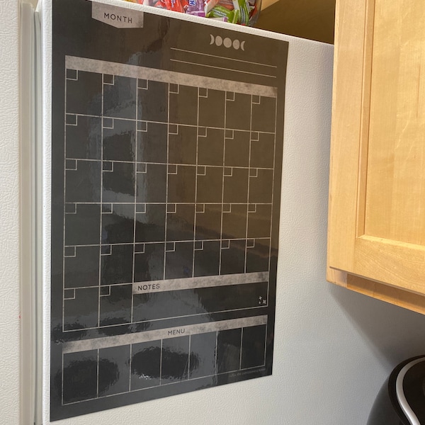Chalk Board Magnetic Calendar for Your Kitchen | Vertical Dry Erase ...