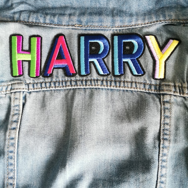 Multi Colour Letter Patch 4.5cm Patches Iron on / Sew on Alphabet ...