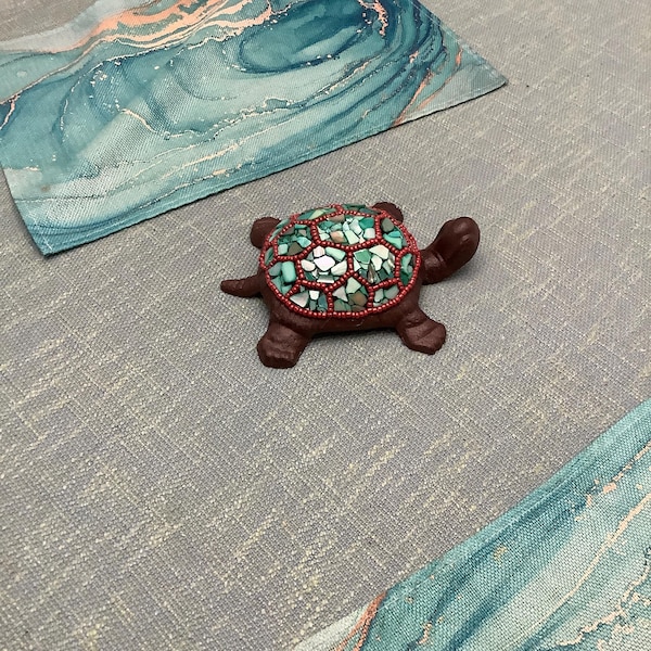 Mosaic Turtle DIY Kit | Seashell Garden Decor Craft - Etsy