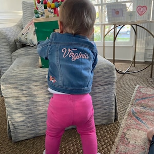 Cheerleader Denim Jacket Custom Team Jean Jacket Cheer - Etsy