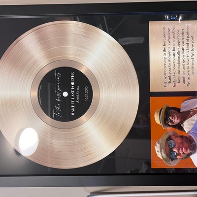 Custom Vinyl Record, Personalized Music Plaque, 5th Anniversary Gift ...
