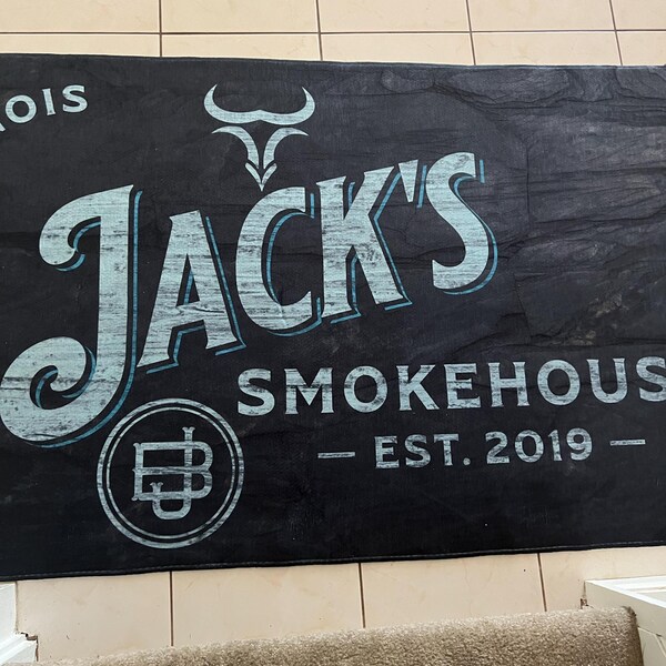 Grill Mat Personalized Outdoor Rug for Dad's BBQ Smoker Backyard BBQ ...