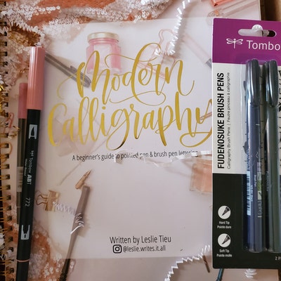 Modern Calligraphy KIT: Includes 1 Book and 2 Pens plus Bonus Dual ...