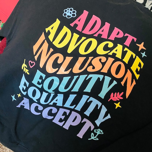Adapt Advocate Inclusion Equity Equality Accept Sweatshirt,special ...