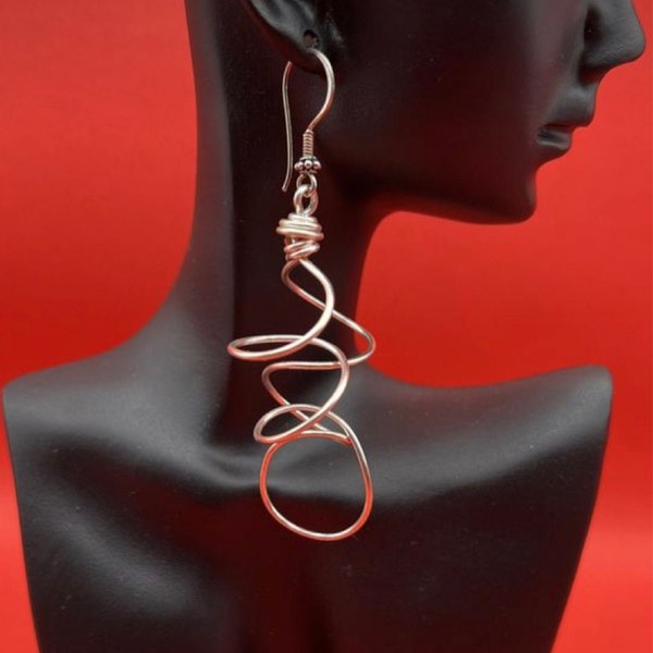Hand Crafted Ladder Drop Abstract Earrings - Etsy
