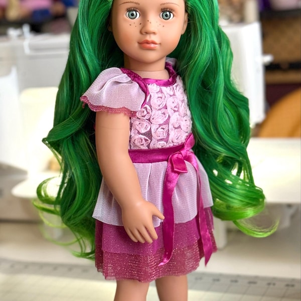 Custom Doll WIG for Smart Dolls- Heat Safe -tangle Resistant- 8.5" Head ...