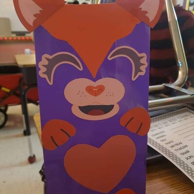 Fox Valentine Box Printable Decor Kit 3D Nose, Eye Options, 3D Bow ...