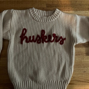 Custom Football Hand-embroidered Sweater - Etsy