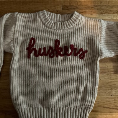 Custom Football Hand-embroidered Sweater - Etsy