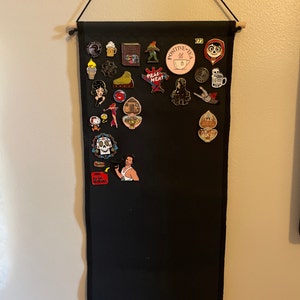 Large Tall Pin Banner / Black Enamel Pin Display With Colorful | Etsy