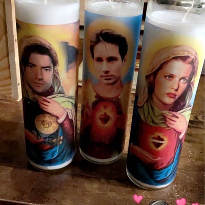 X Files Prayer Candle, Mulder Prayer Candle, Scully Religious Candle ...