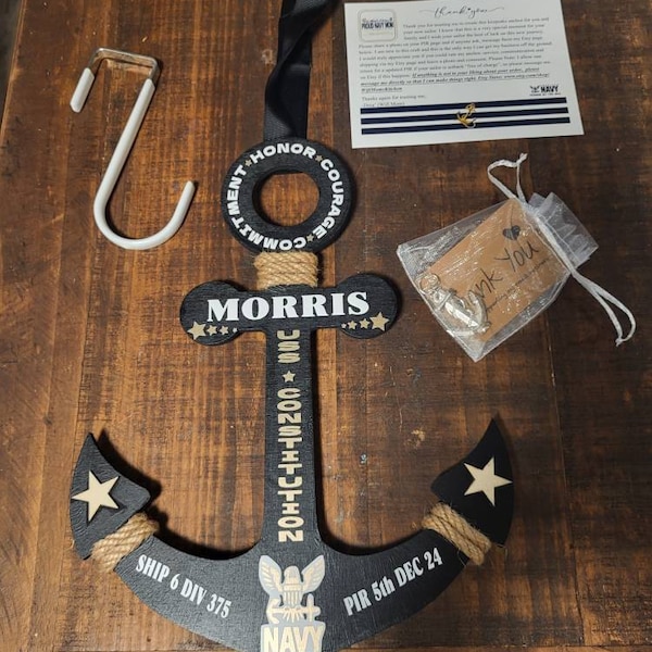 Personalized Veteran 1st Duty Anchor/navy PIR Anchor/navy Gift/navy ...