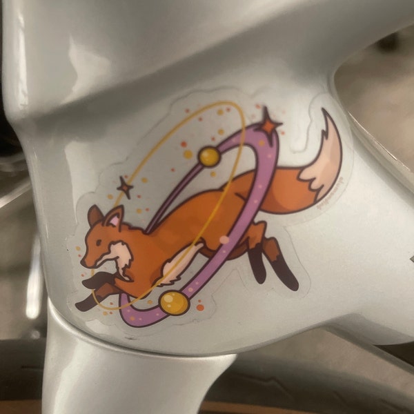 Cosmic Fox Clear Vinyl Sticker - Etsy