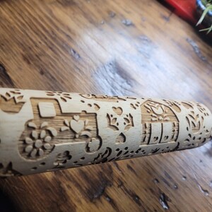 Rolling Pin: Cardinals in Birch Tree Embossed Cookies Clay - Etsy